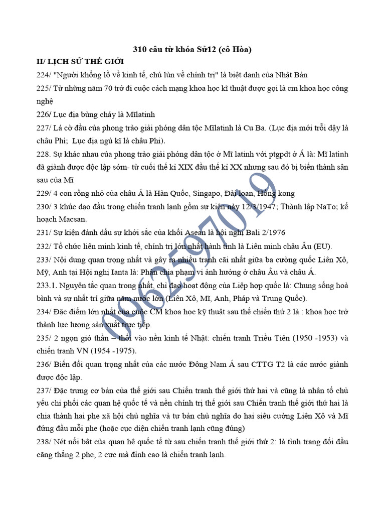 310 T Khóa Ôn Thi L P 12 Cô Hòa | PDF