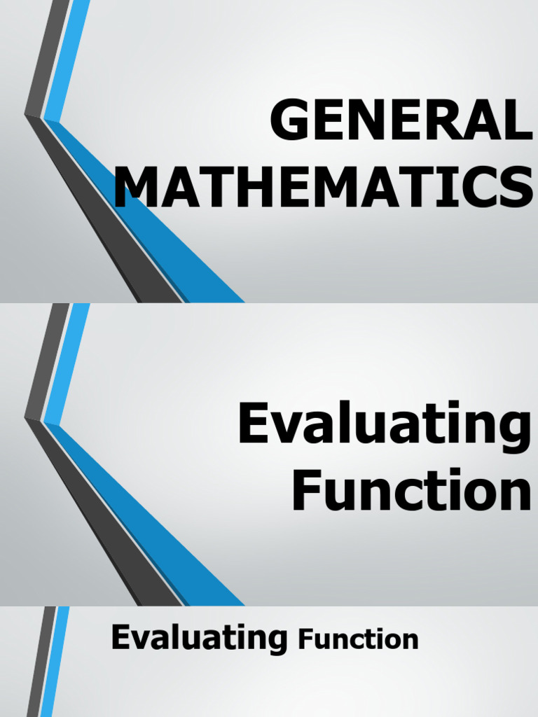 General Mathematics 2 (Evaluating Functions) | PDF | Function ... General Mathematics 2 (Evaluating Functions) | PDF | Function ...