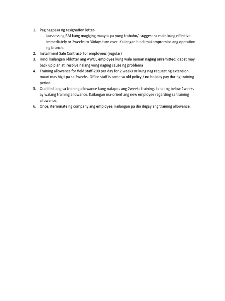 Training Allowance | PDF