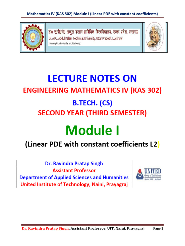 11 Linear PDE With CC L2 | PDF | Partial Differential Equation ...
