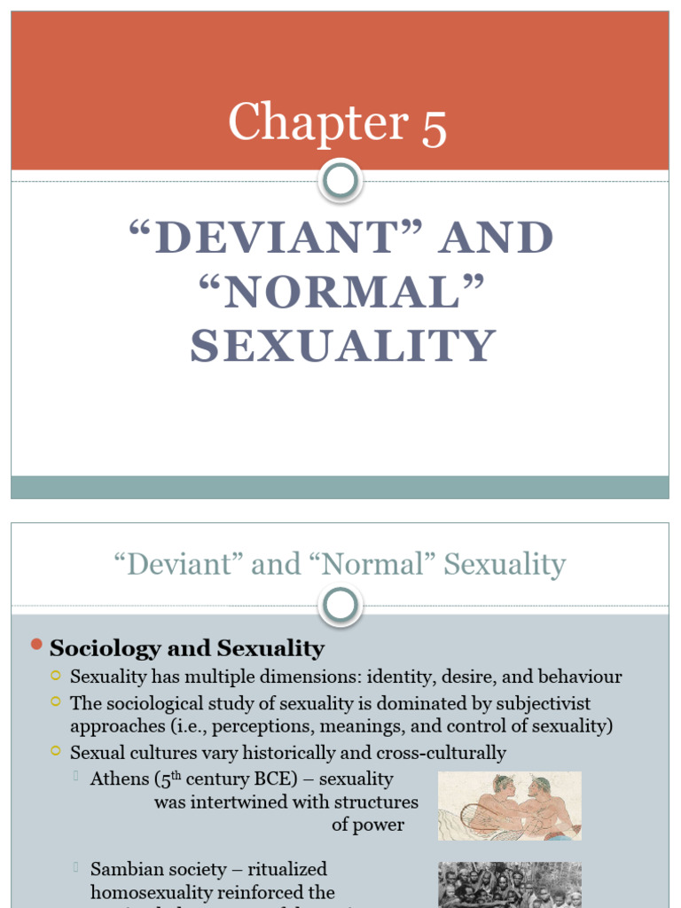 Chapter 5 (Deviant and Normal Sexuality) Lecture Outline | PDF | Sex Trafficking | Human Sexuality