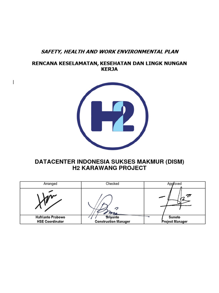 Hse Plan Dism h2 | PDF | Safety | Occupational Safety And Health