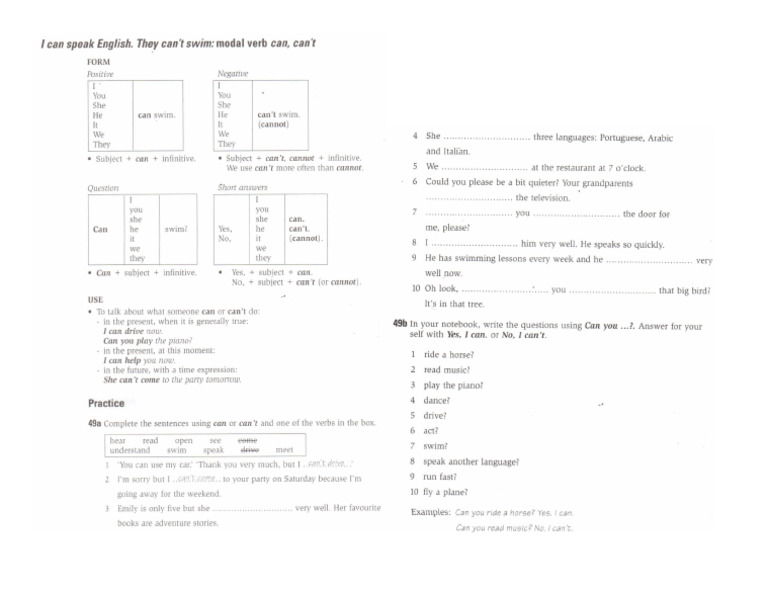 Can (Abilities) | PDF