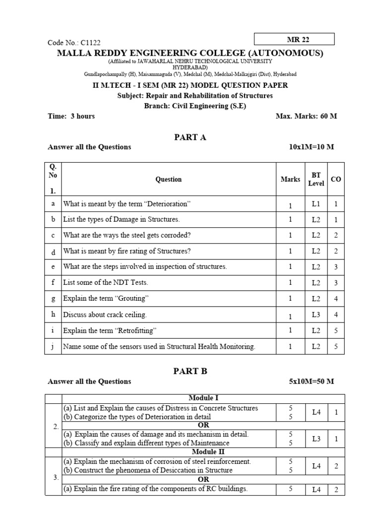 RRS SE Model QP | PDF | Physical Sciences | Mechanical Engineering