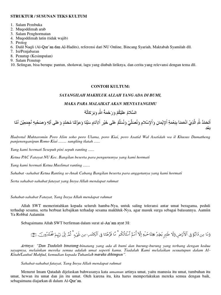 Struktur Teks Kultum | PDF