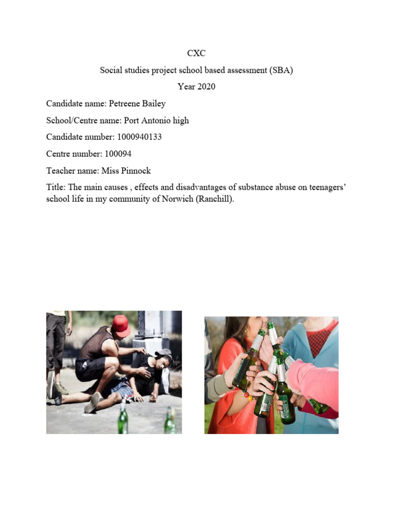 Substance Abuse Impact on Teenagers | PDF | Adolescence | Alcoholism