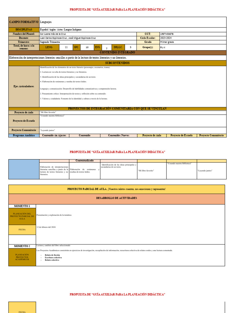 Planeación Formato Nueva Escuela Mexicana | PDF | Evaluación | Comunicación humana