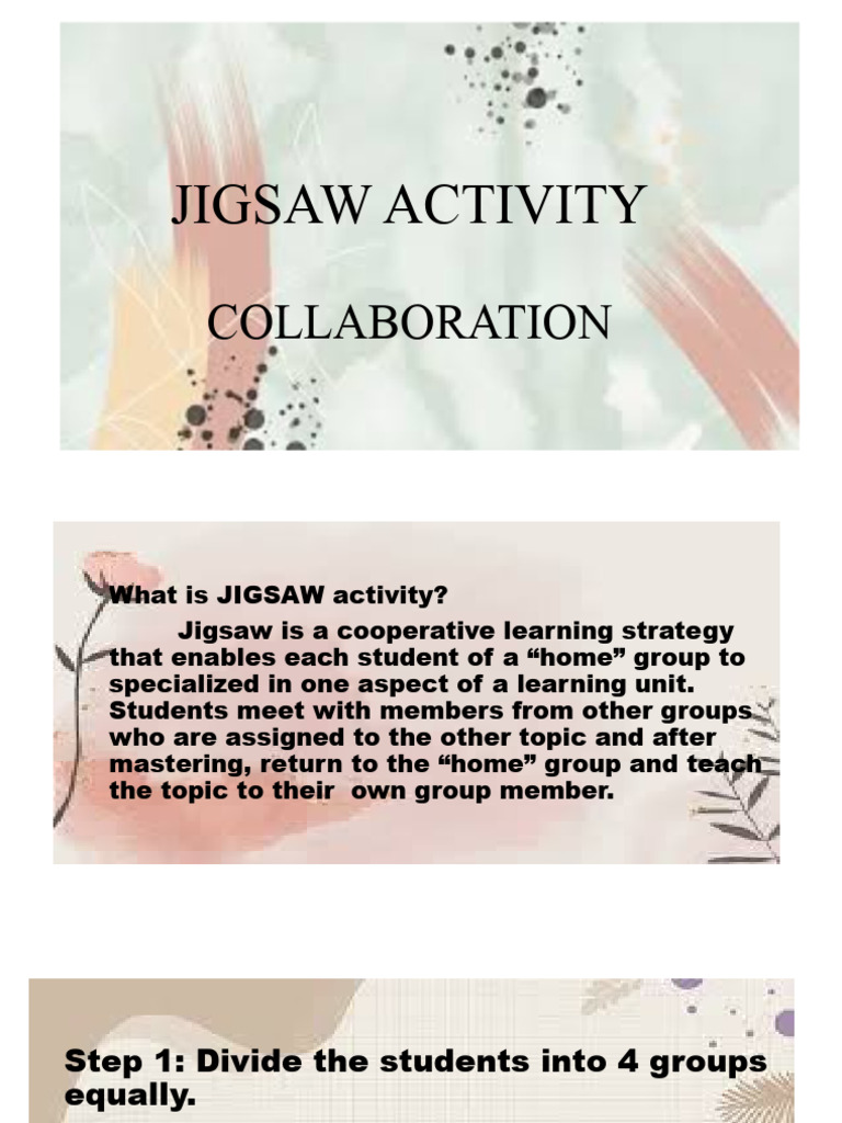 Jigsaw | PDF | Learning | Communication