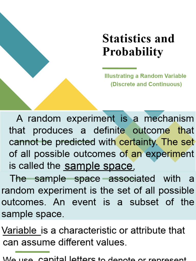 Quarter-3-MELC-1 Statistics and Probability | PDF | Probability Distribution | Random Variable