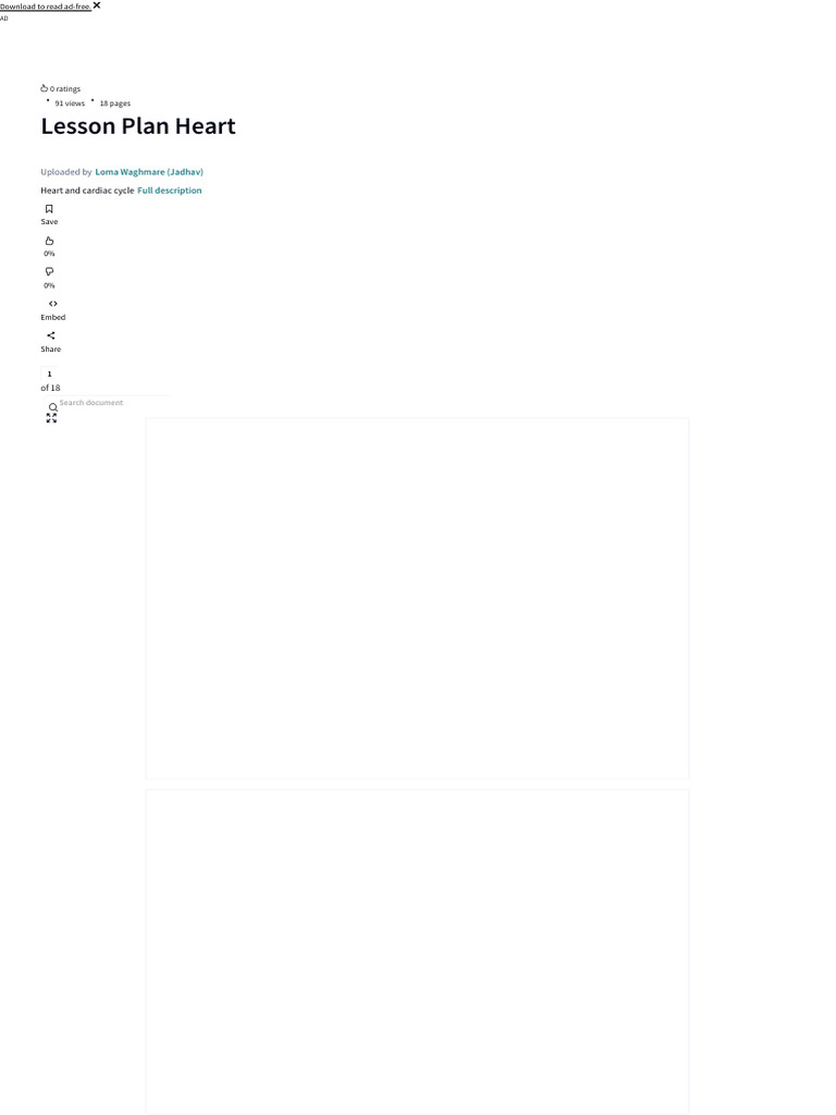 Scribd Comdocument595848494lesson Plan Heart | PDF