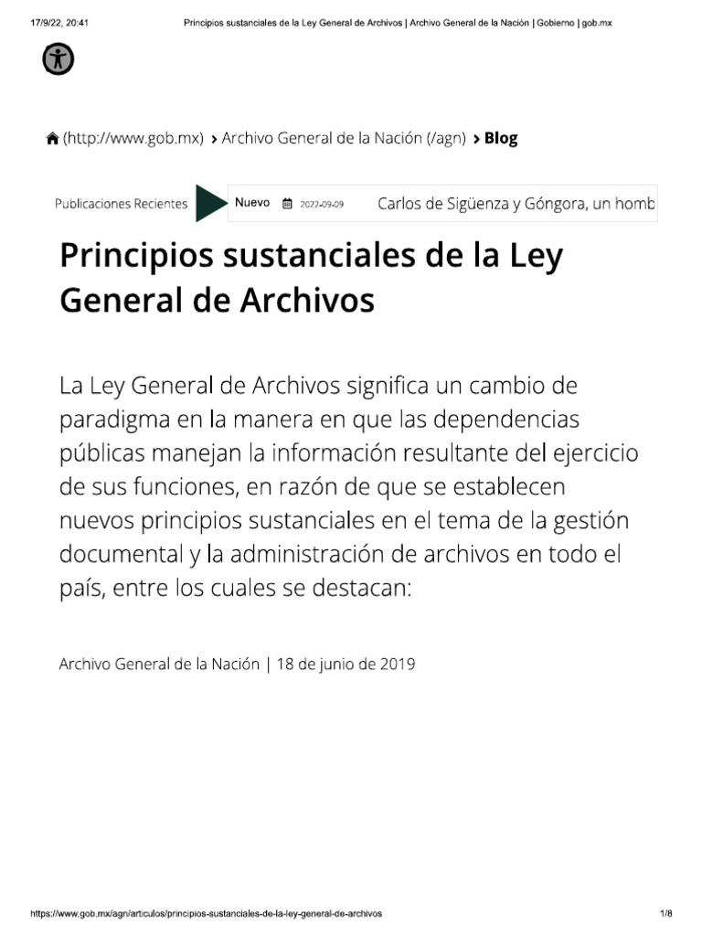 Ley Gerneral de Archivos | PDF