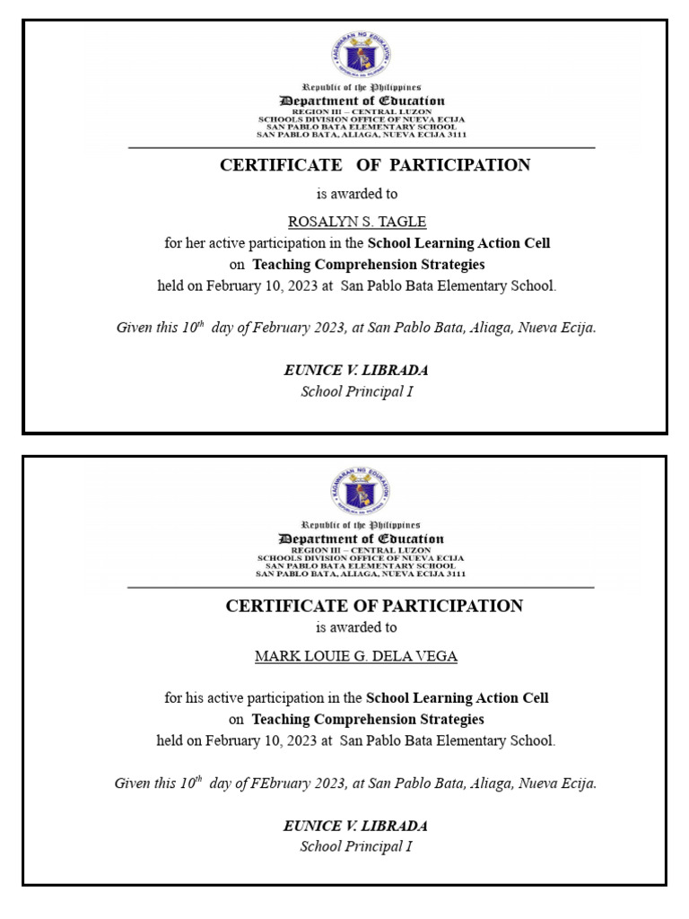 Certificate Lac | PDF