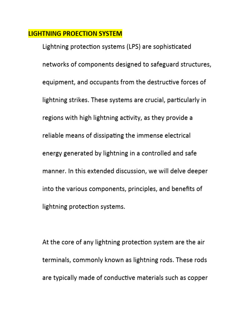 Lightning Proection System4 | PDF | Lightning | Materials Science