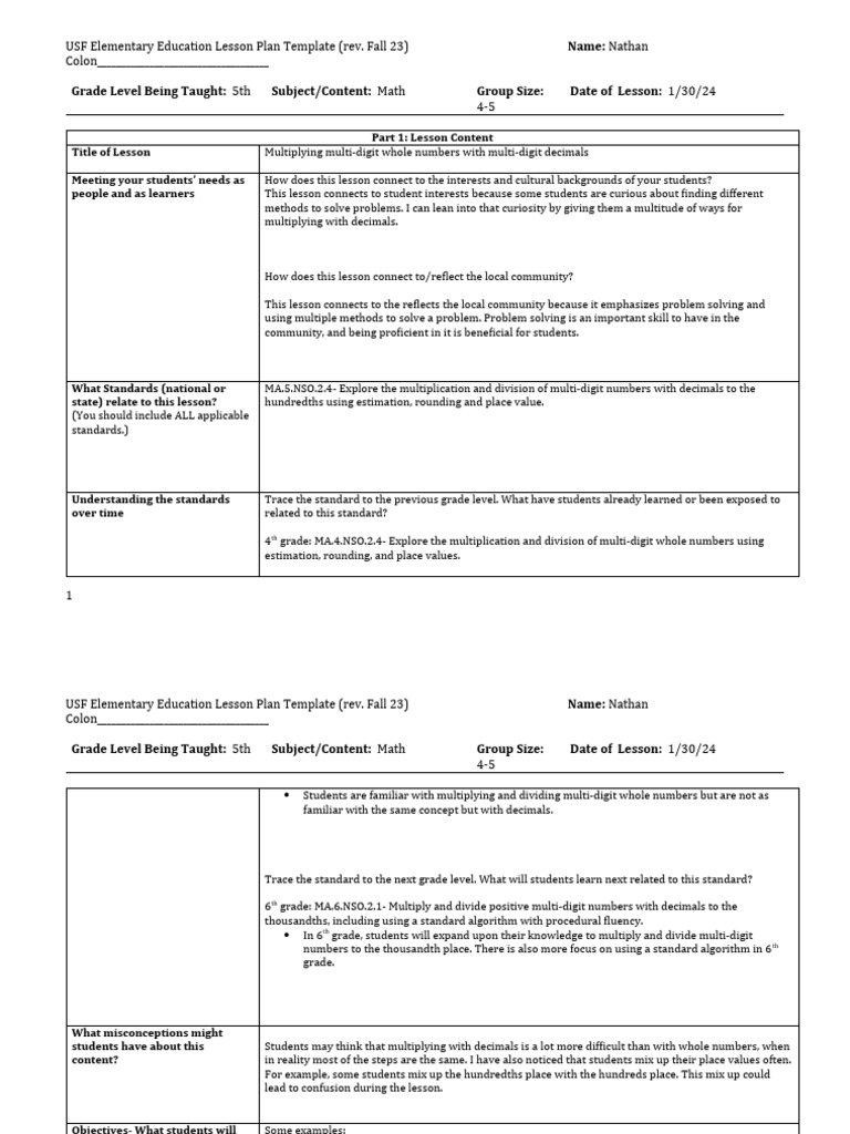 Supervisor Observation 1 | PDF | Educational Assessment | Rubric (Academic)