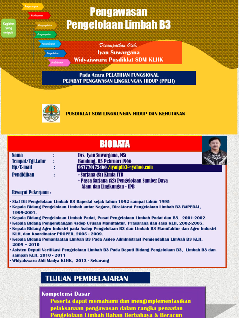 Pelatihan Pengawasan Limbah B3 | PDF