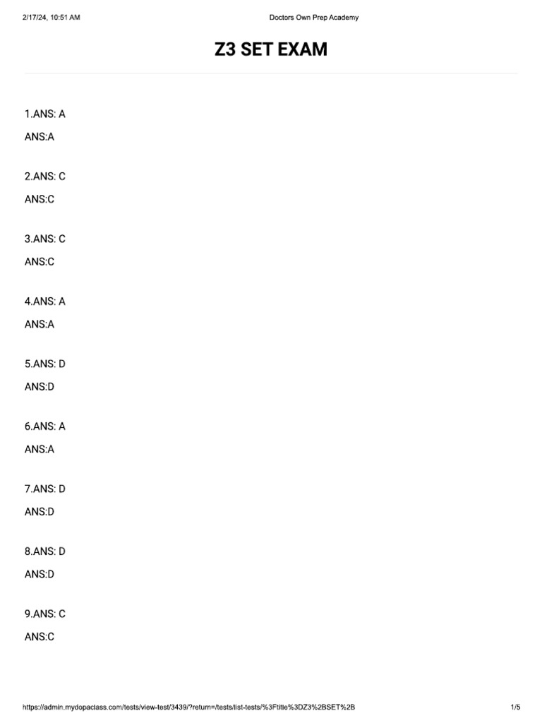 z3 Set Exam - Solution | PDF