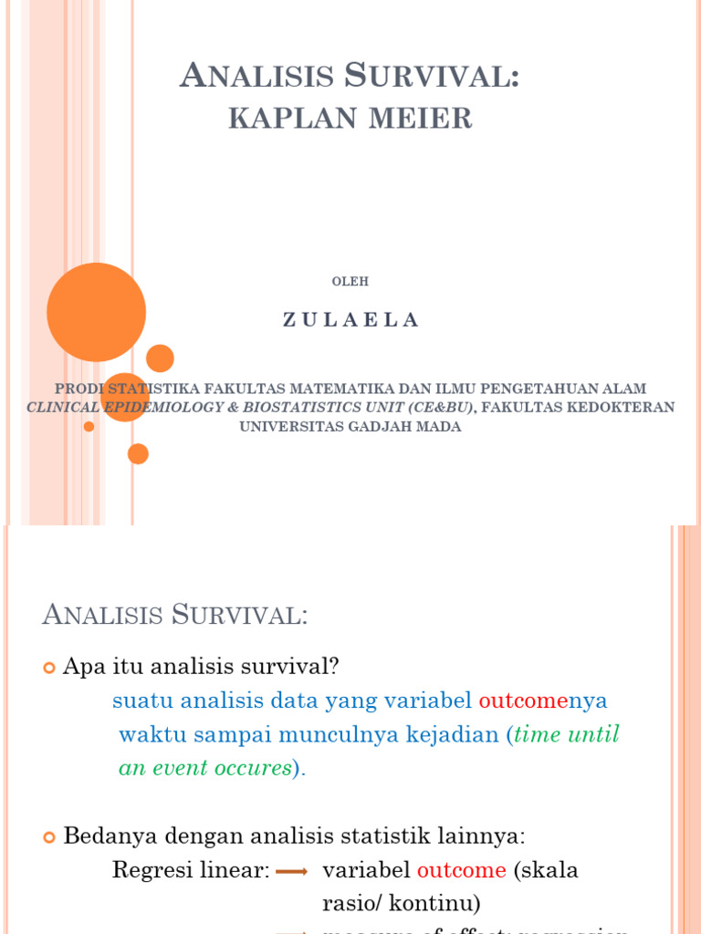 Analisis Survival dengan Kaplan-Meier | PDF | Probability And Statistics | Estimation Theory