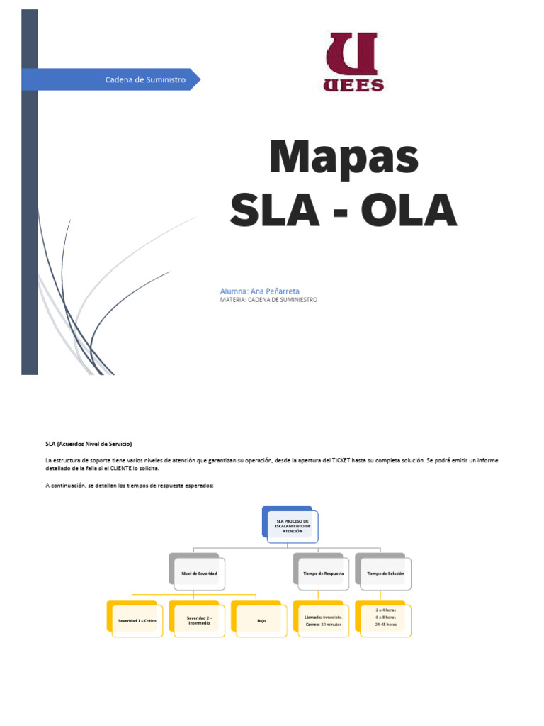 MAPS SLA - OLA | PDF | Acuerdo de nivel de servicio | Business