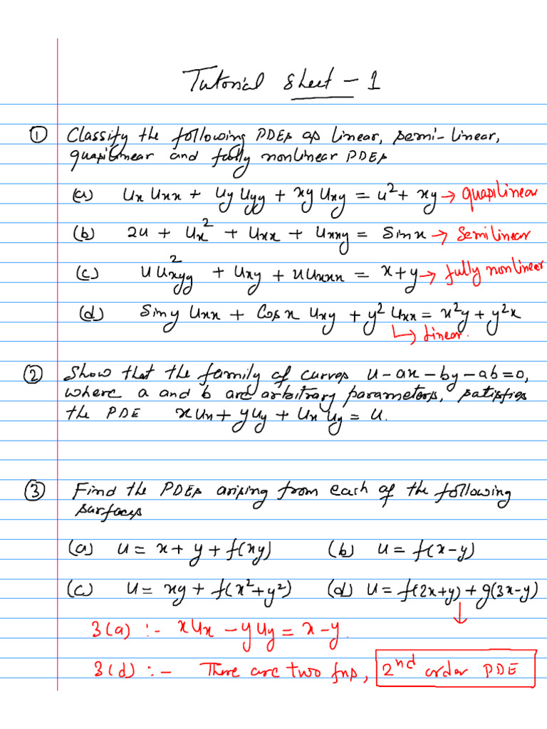 Tutorial - 1 Answer Keys | PDF