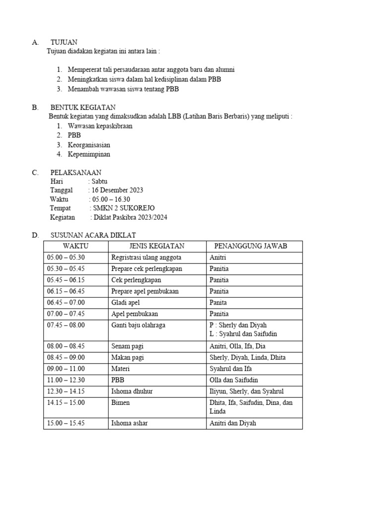 Proposal Pengajuan LDK 23 | PDF