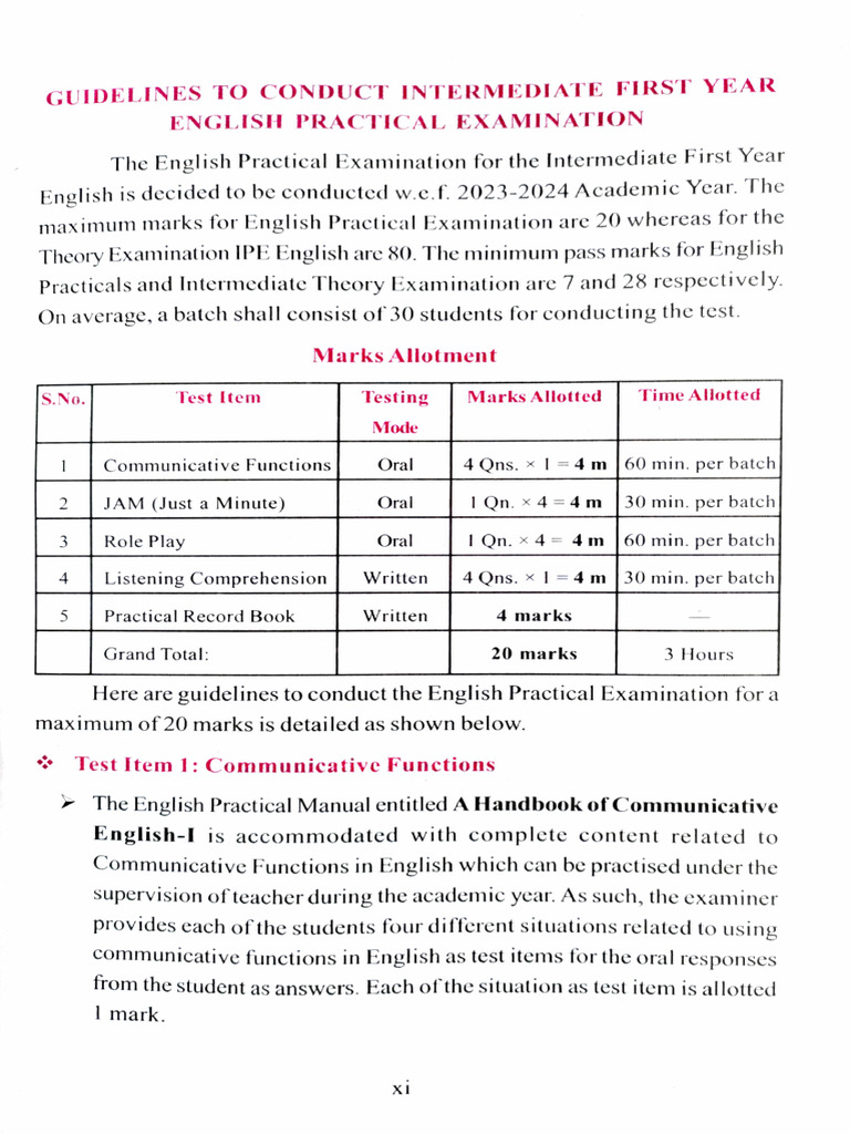 Junior Inter English Practicals Handbook | PDF | Reading Comprehension ...