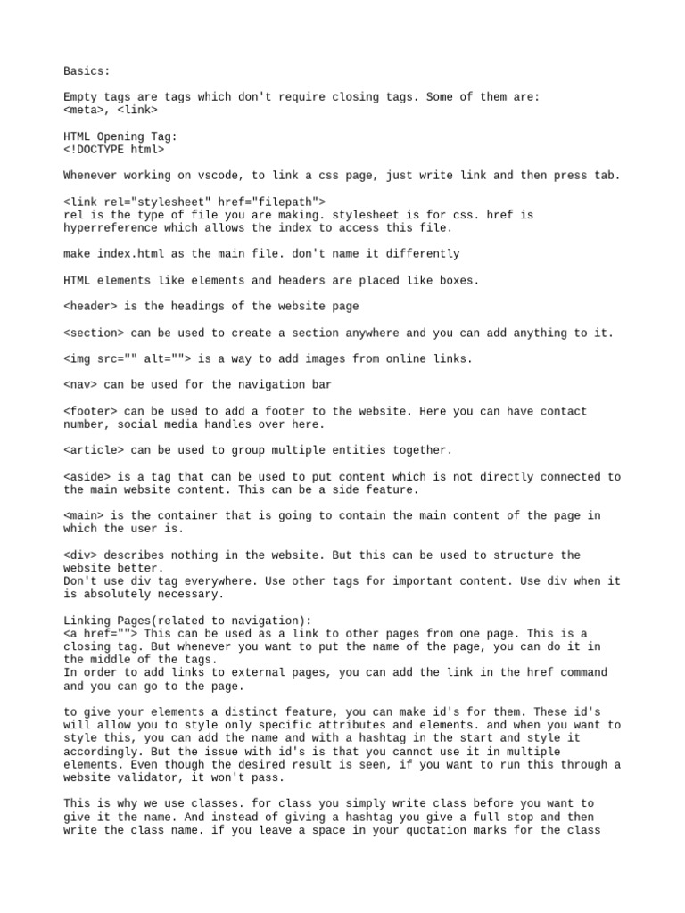 Htmlandcsselements | PDF | Html Element | Computing