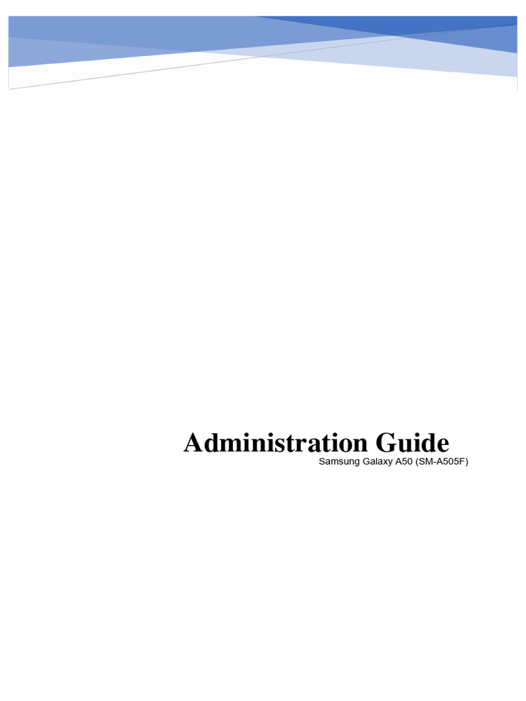 Samsung Galaxy A50 - SM-A505F - Administration Guide | PDF | Smartphone | Booting