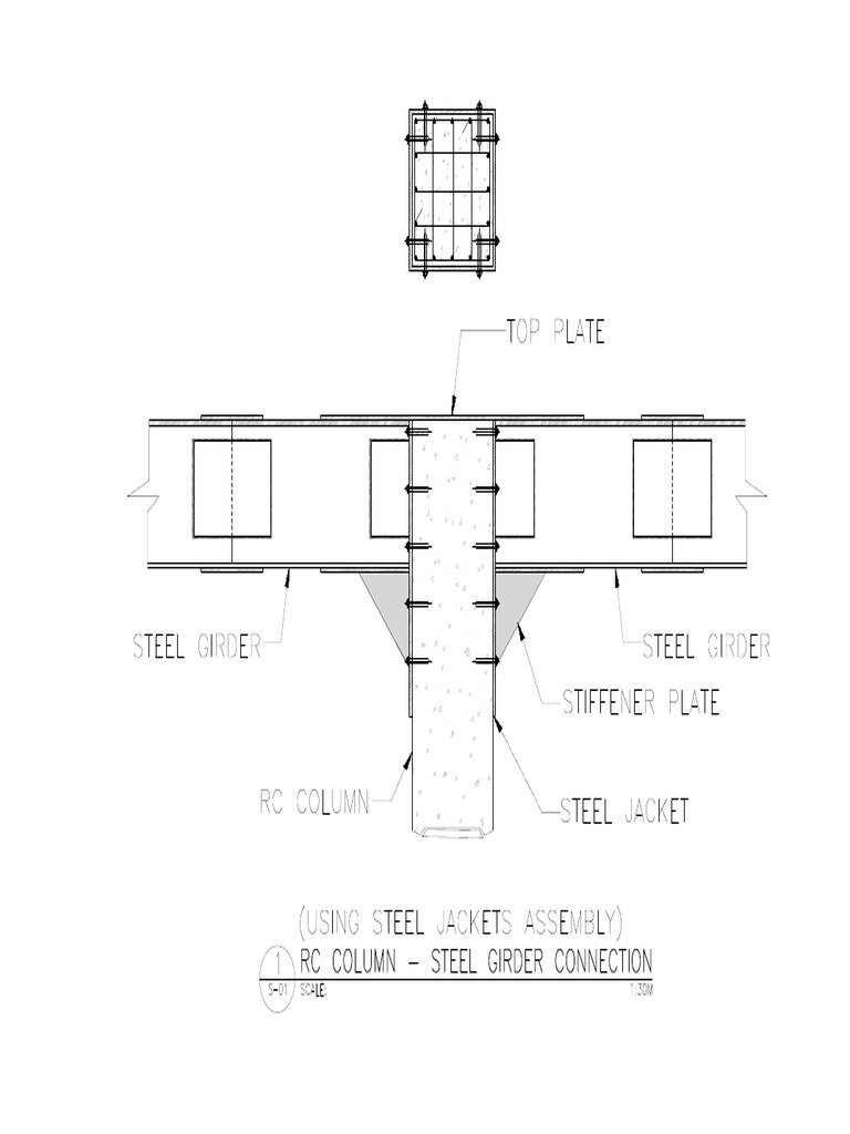 RC Column-Steel Girder Connection | PDF