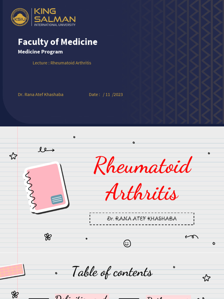 RA | PDF | Rheumatoid Arthritis | Arthritis