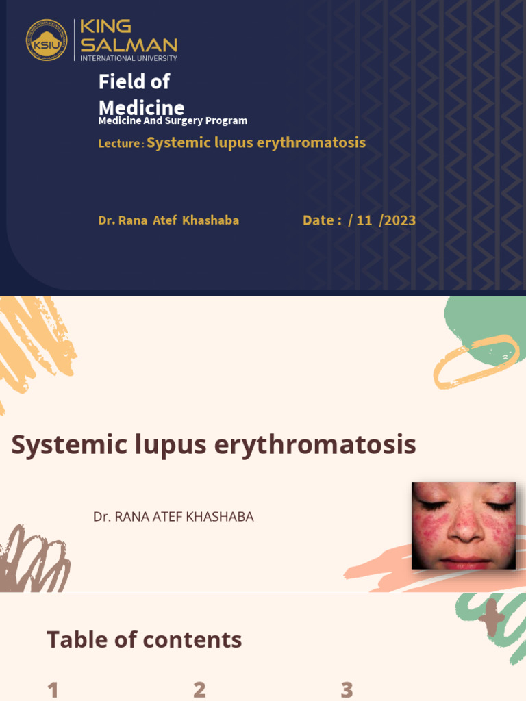Systemic Lupus | PDF | Medical Specialties | Clinical Medicine
