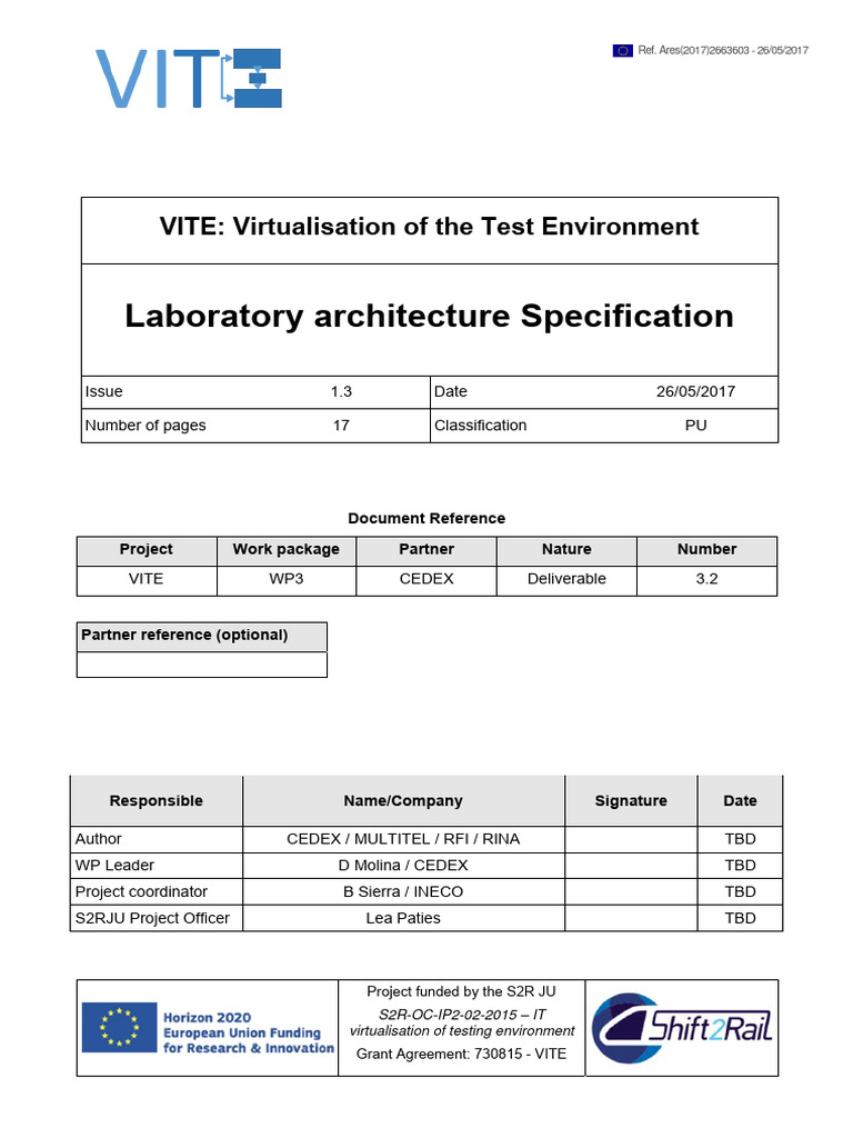 VITE WP3 D CNC 003 02 - D3.2 - Lab - Architecture - Specification | PDF | Laboratories ...