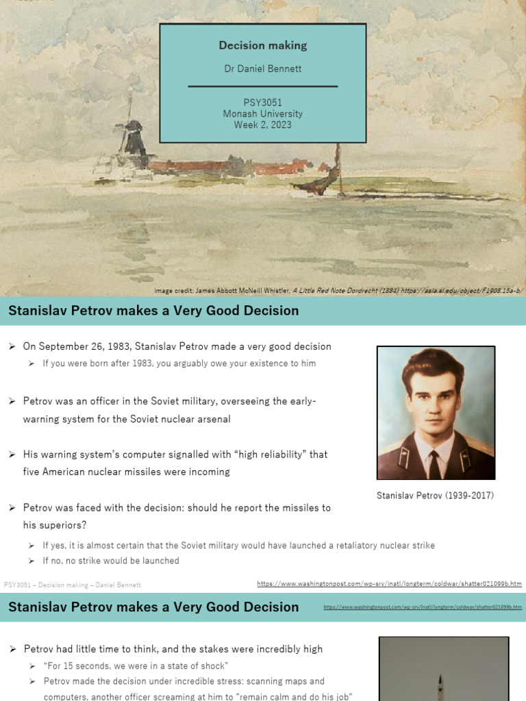 Week 2 - Decision Making | PDF | Utility | Risk Aversion