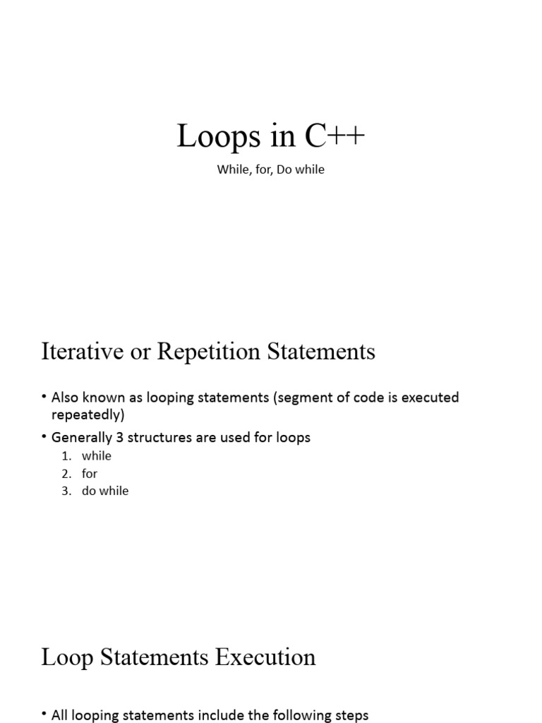 04 Loops In C Download Free Pdf Control Flow Computer Science