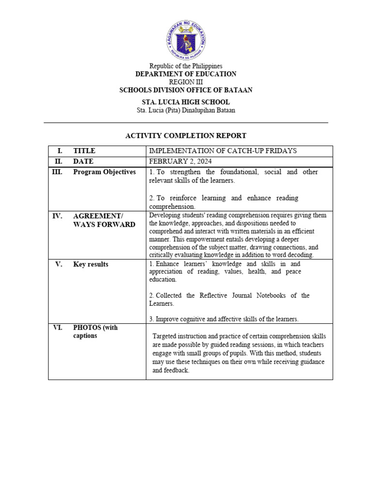 Catch-Ups-Friday-Acr-Feb 2 | PDF | Reading Comprehension | Learning