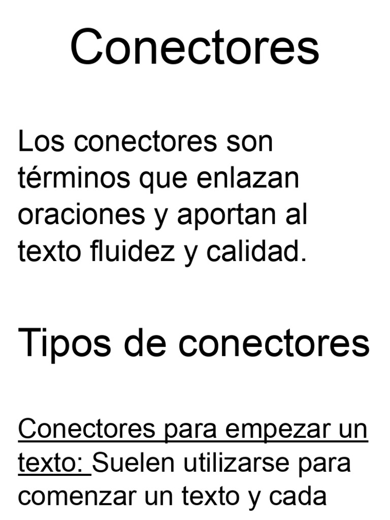 Tipos y Ejemplos de Conectores Textuales | PDF