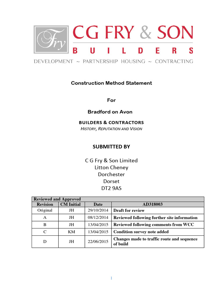 Construction Method Statement Format | PDF | Waste | Waste Management