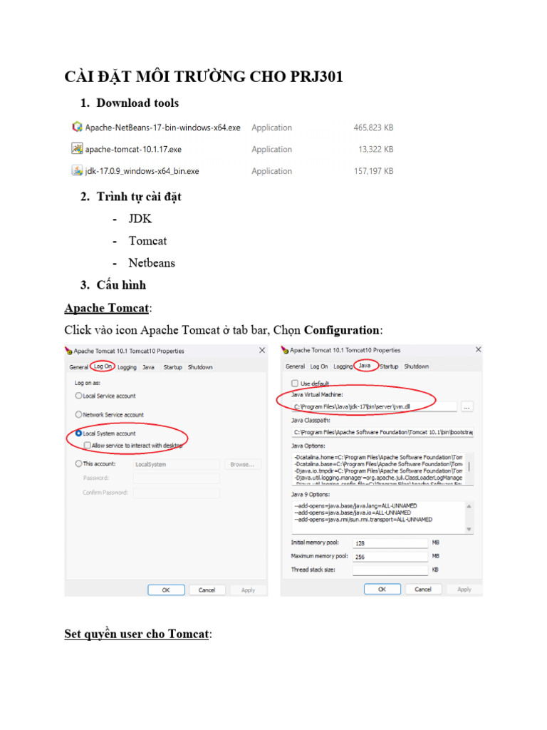 Cài Đặt Tools Cho PRJ301 | PDF