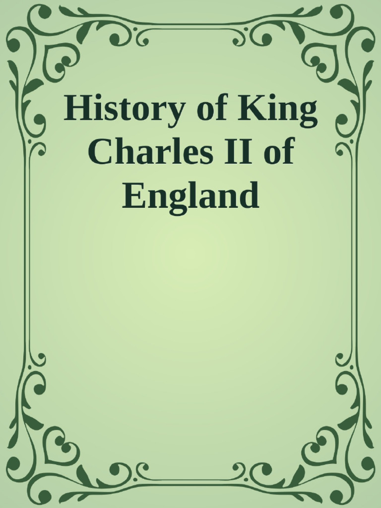 History of King Charles II of England | PDF | Project Gutenberg