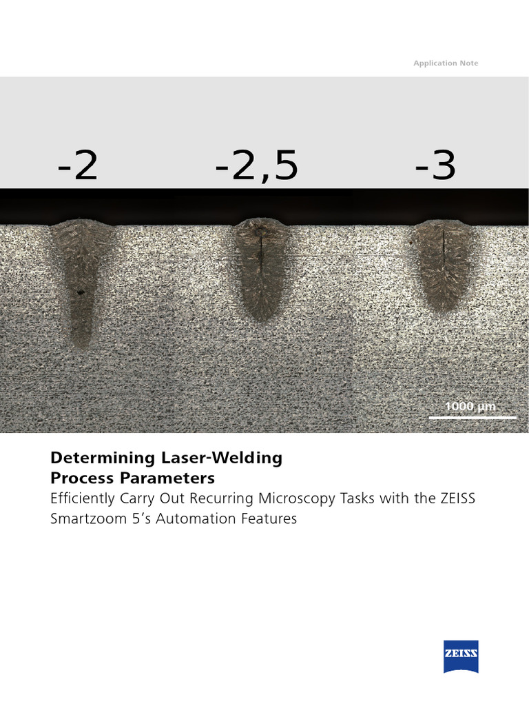 EN - WP - Smartzoom 5 - Determine Laser Welding Parameters | PDF ...