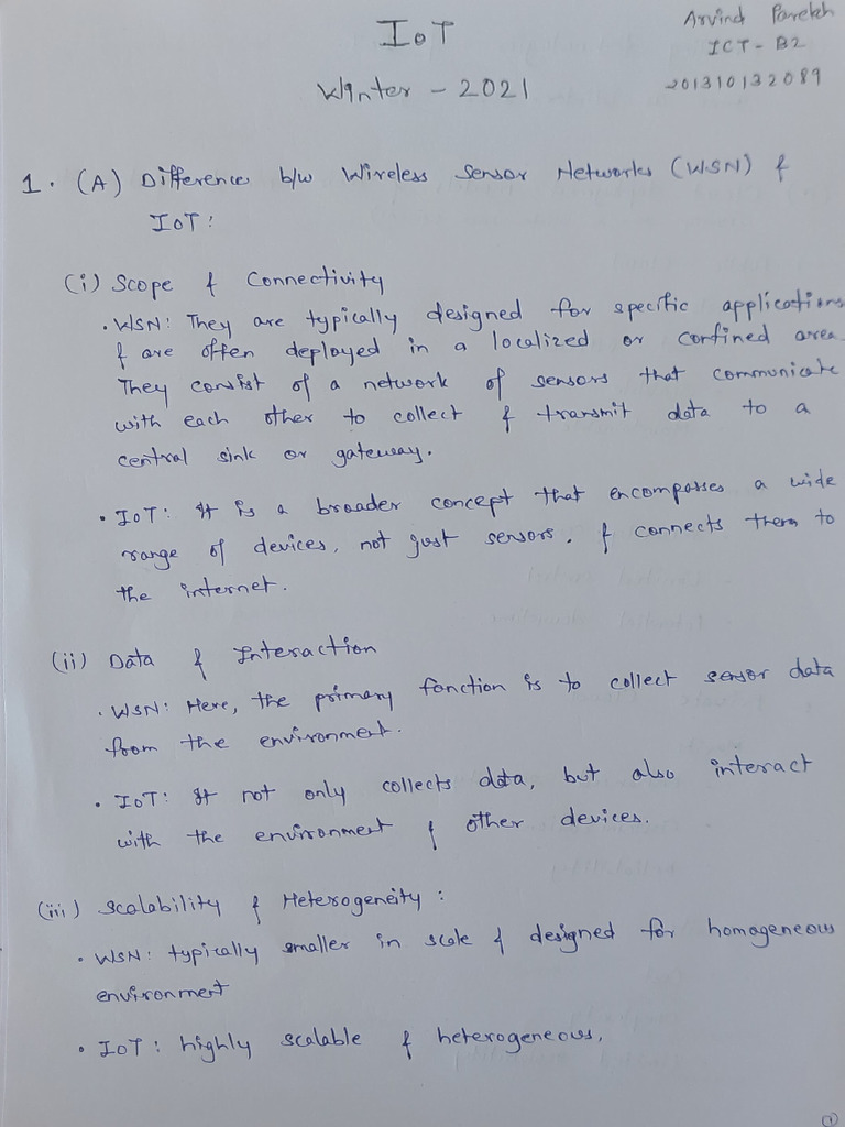 Iot Winter-2021 | PDF | Computer Networking | Computer Engineering