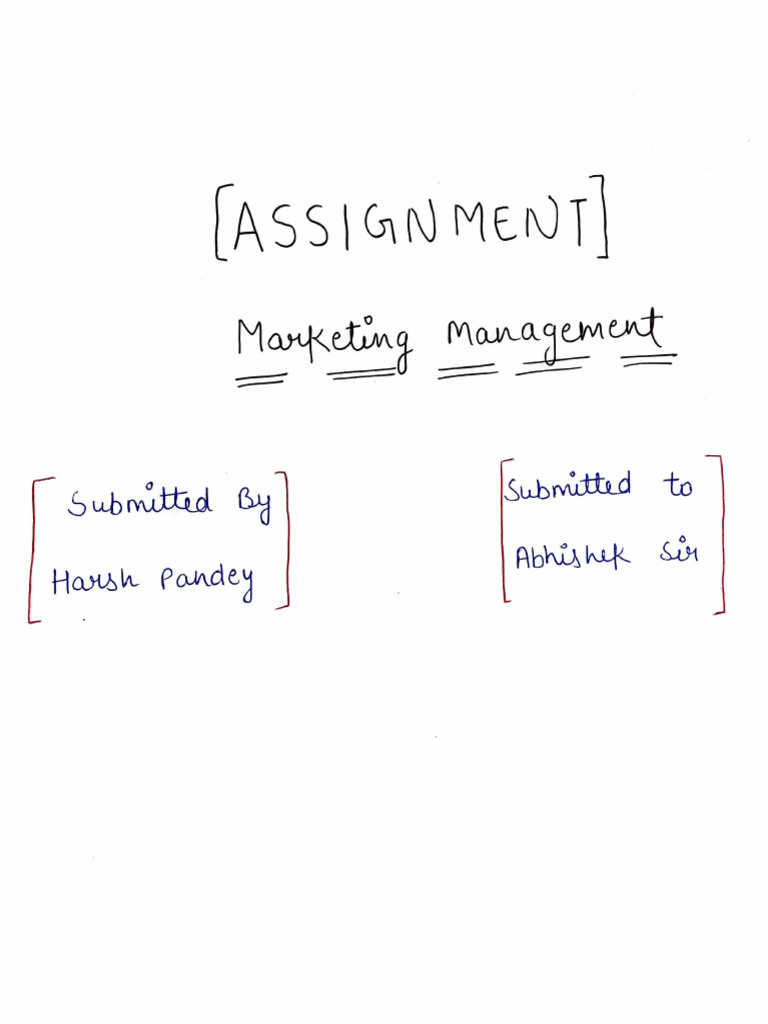 Marketing Assignment | PDF