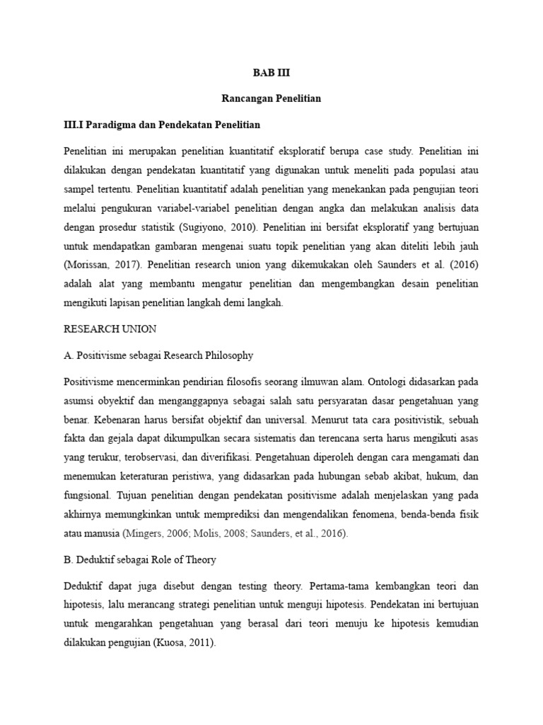 BAB III-research Union | PDF