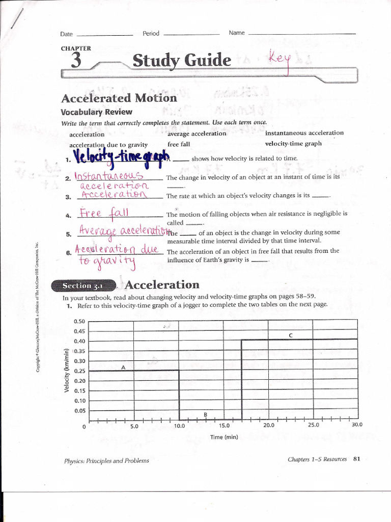 Chapter 3 Study Guide Key | PDF