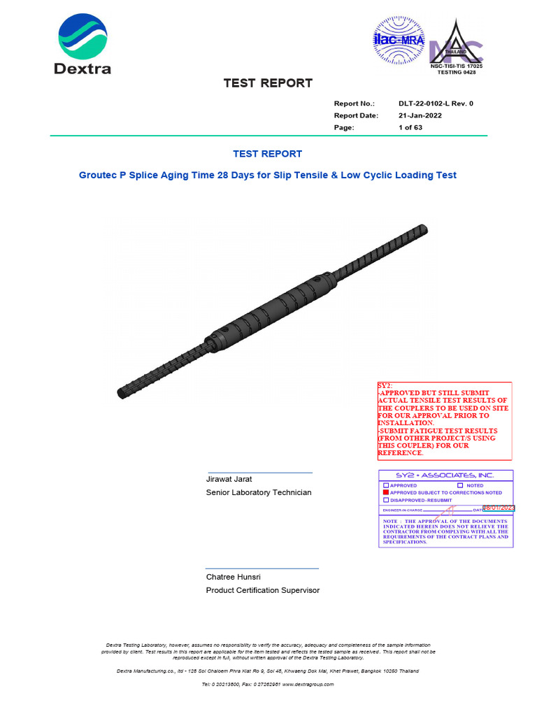 Groutec P16-P40 - IsO 15835 Class B S - Dextra Material Testing 2022 (3 ...