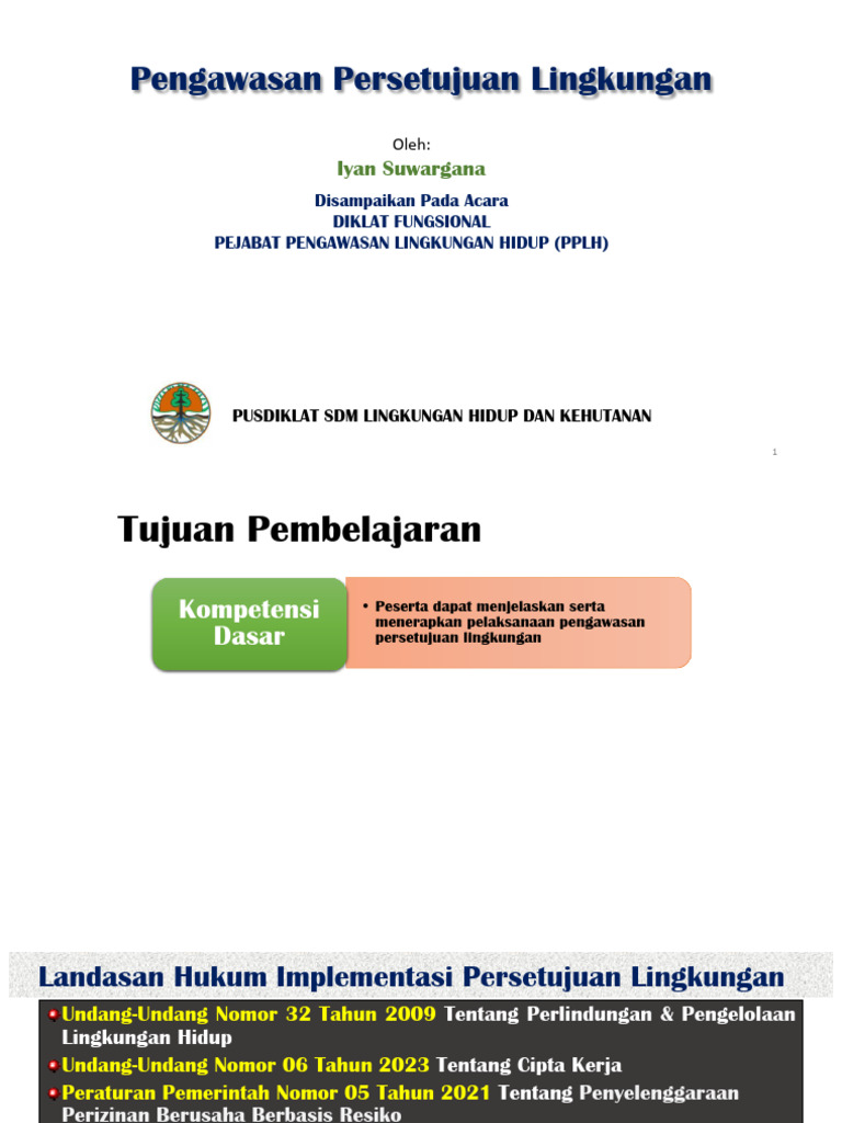 MP14. Pengawasan Persetujuan Lingkungan-Iyan | PDF