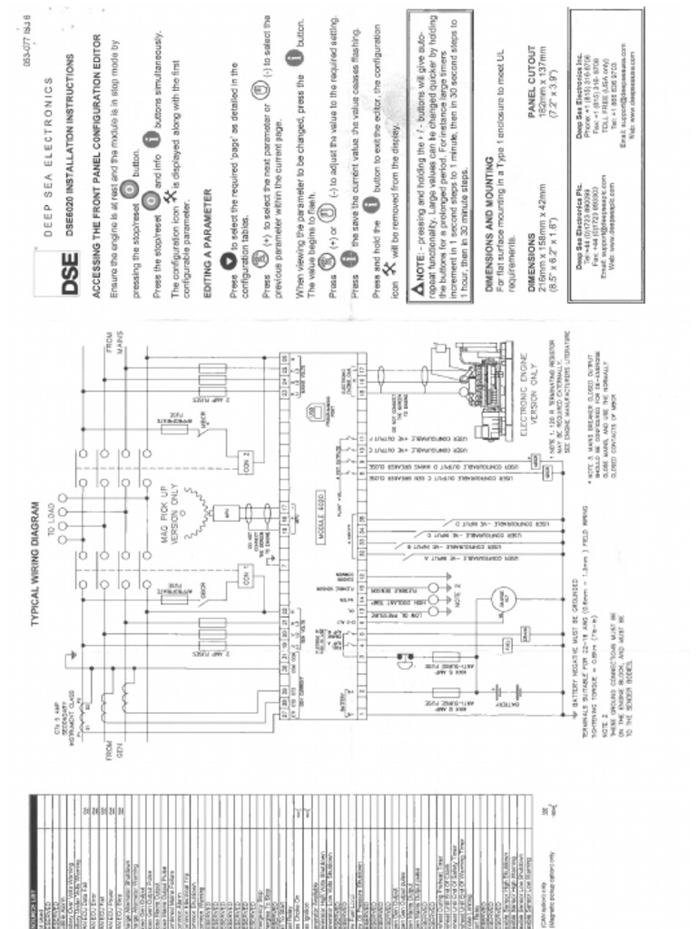 DSE6020 Installation Instruction | PDF