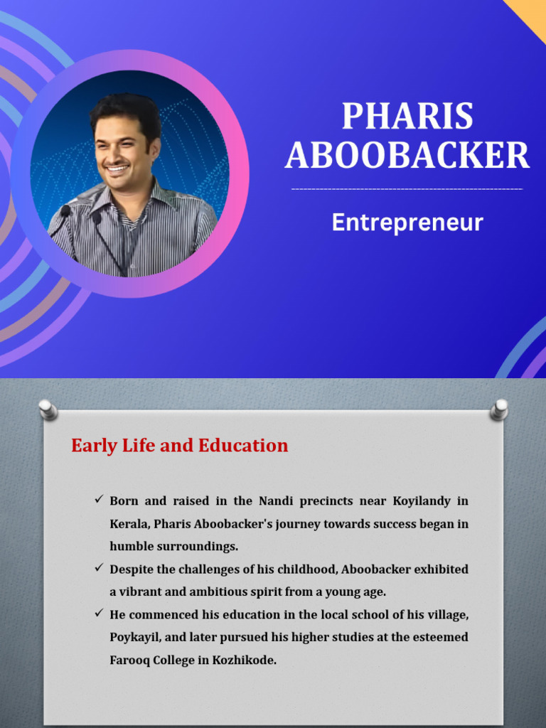 The Story of Pharis Aboobacker | PDF | Entrepreneurship | Business
