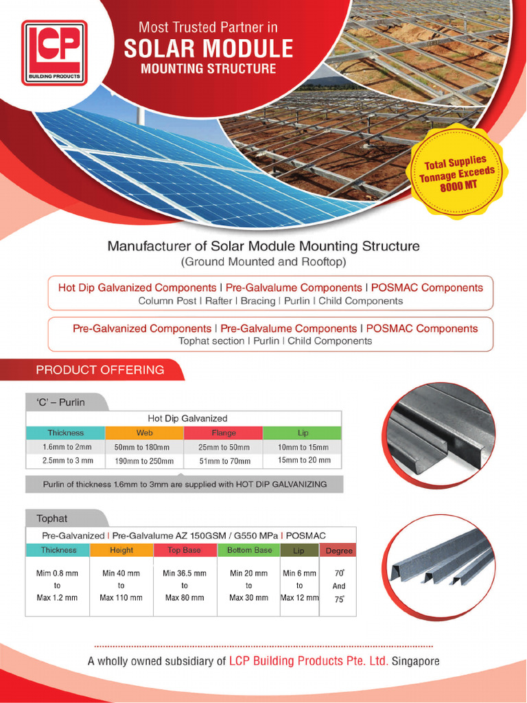 LCP - Solar Module Mounting Structure | PDF