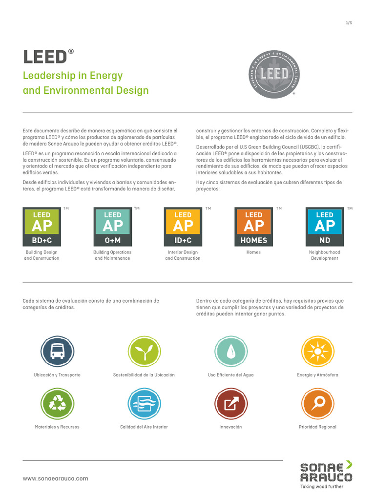 Informacion para Obtener La Certificacion LEED | PDF | Naturaleza ...