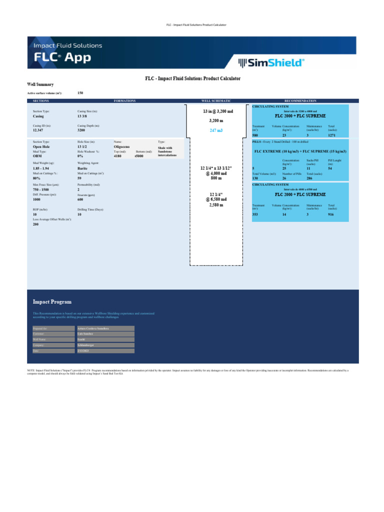 Calculation FLC - Sini 8 - Etapa 18.5 - 14.5x16 - 12.25 - Nueva Version 011222 | PDF | Casing ...